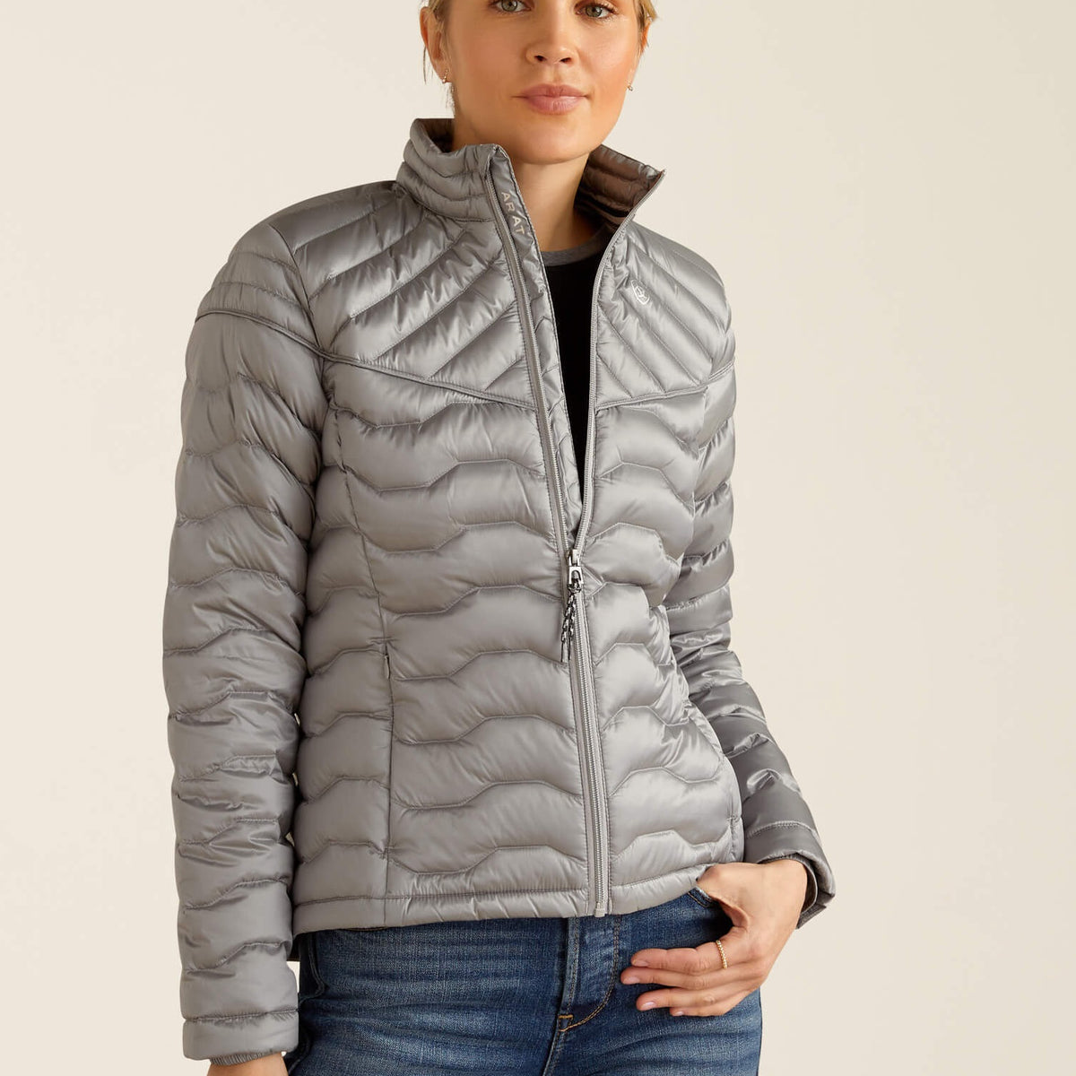 ARIAT Ideal Down Insulated Jacket - Womens - Iridescent Ultimate Grey ...