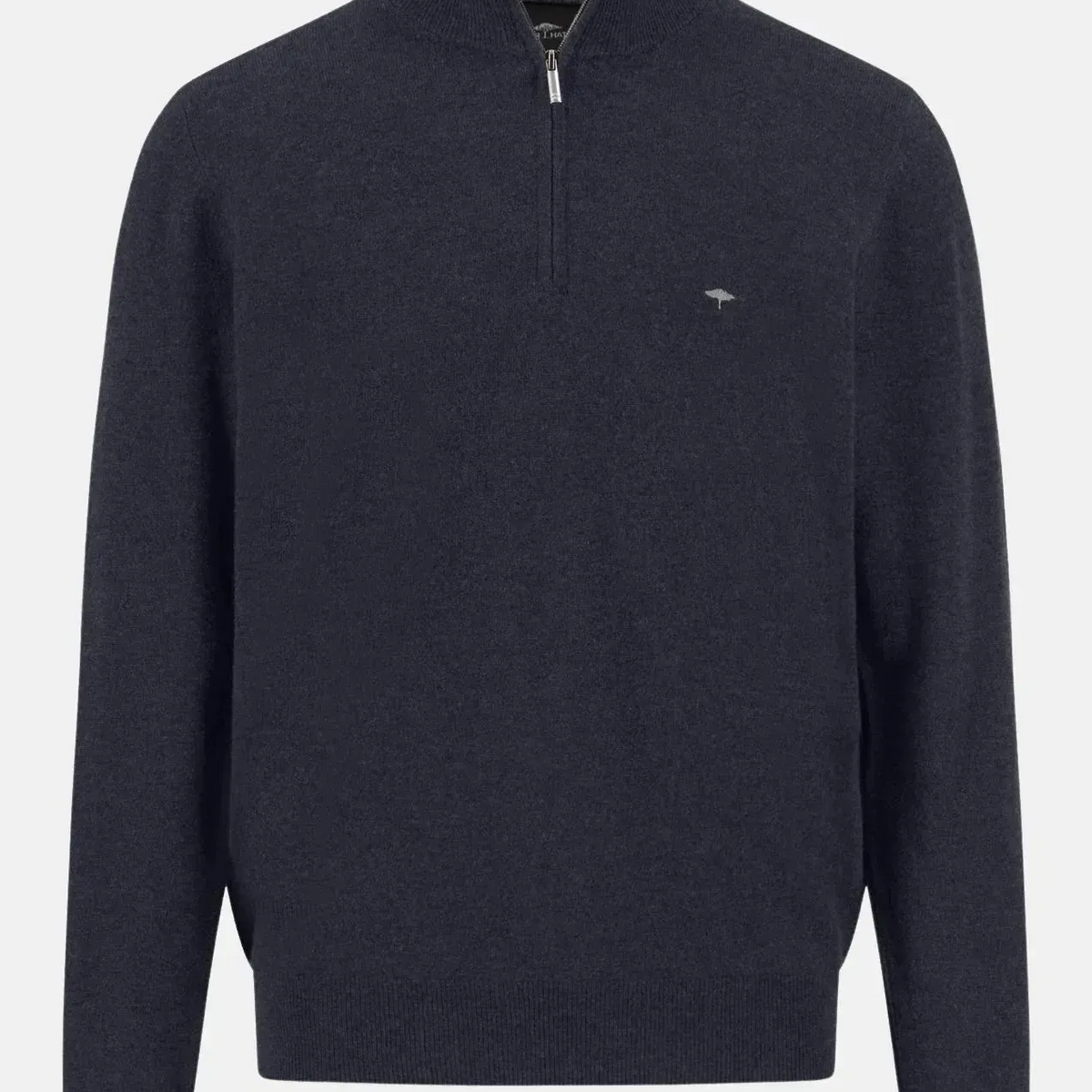FYNCH HATTON Troyer 1/4 Zip Merino Cashmere Sweater - Men's – Navy – A ...