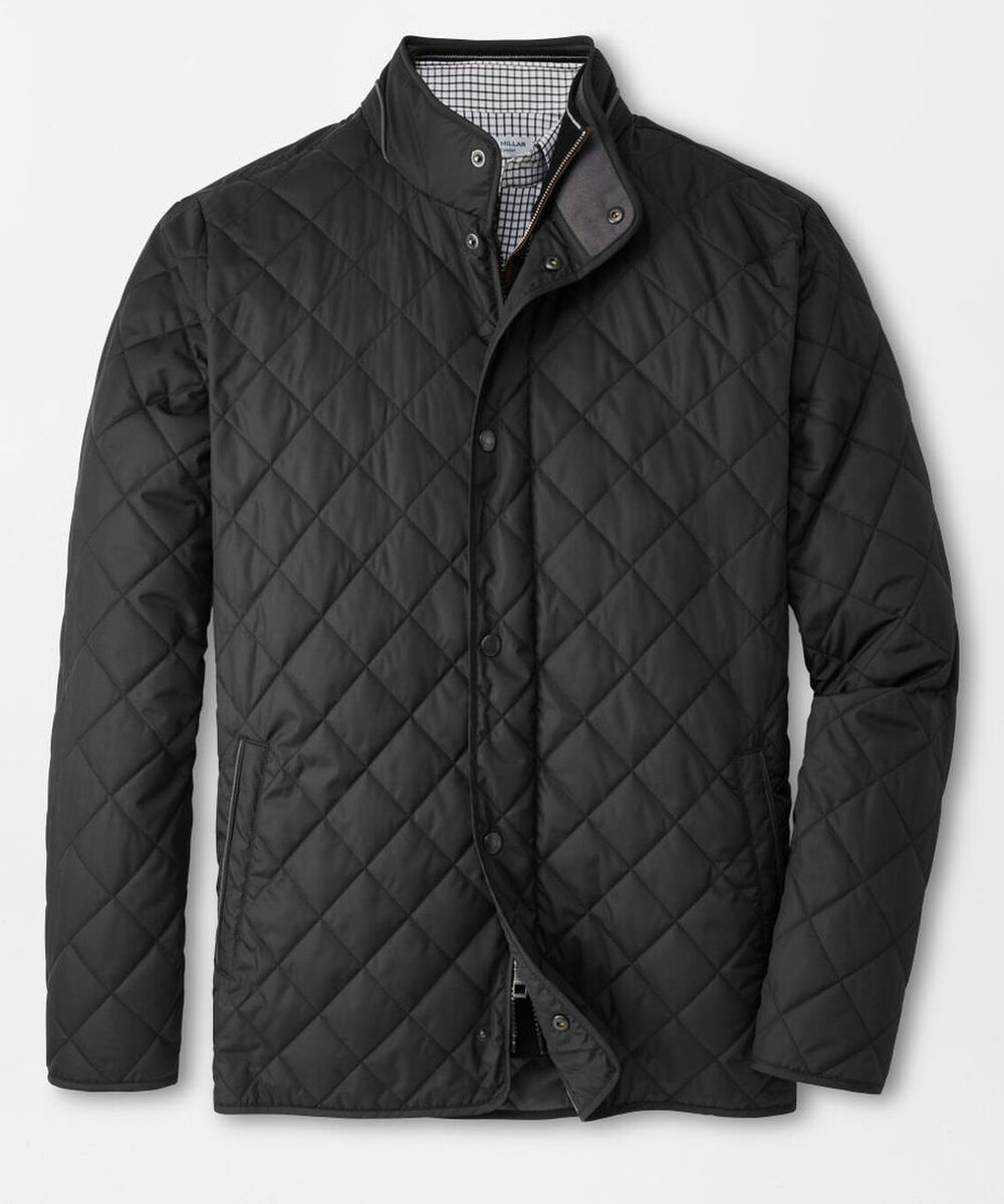 PETER MILLAR Suffolk Quilted Coat - Men's Classic Fit - Black – A ...